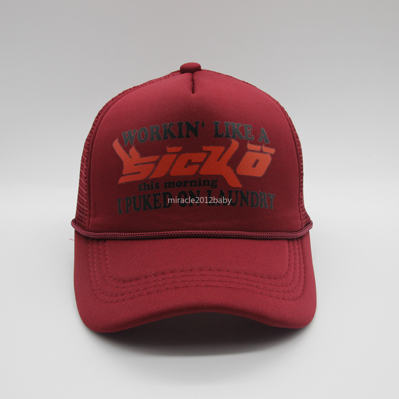 Working Like a Sicko Snapback TRUCKER HAT American retro truck IAN ...