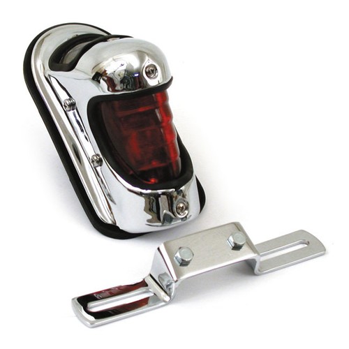 Beehive Chrome Tail Light with License Plate Mount, for Harley ...