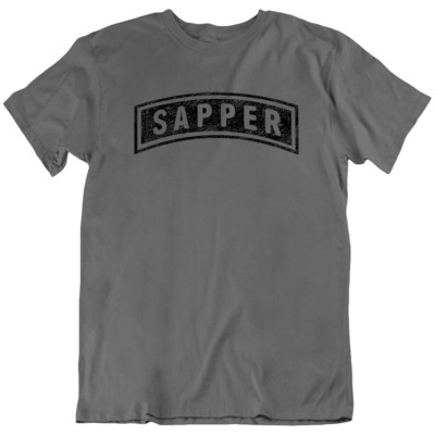Sapper Tab Badge Veteran Army US Army Military Logo T Shirt Tee Mens ...