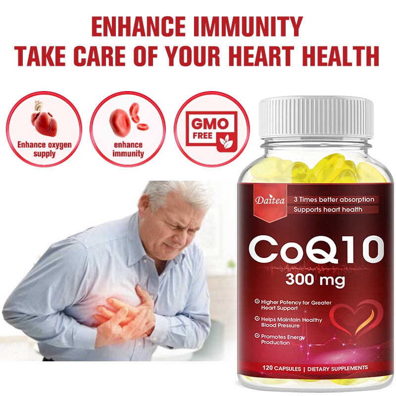 Coenzyme Q10 Capsules - 300 mg - Maintain Normal Blood Pressure - 120 ...