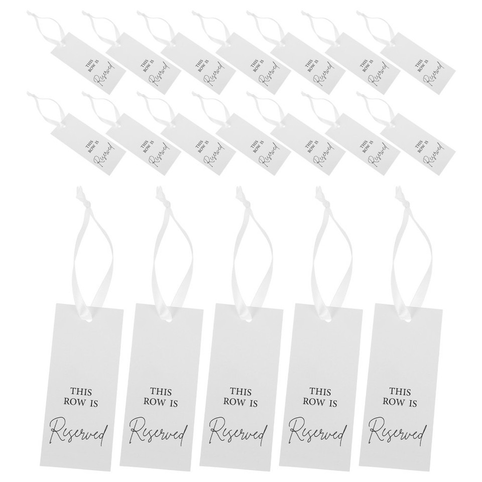 24 Sets Paper Reserved Chairs Signs with Ribbon - Hanging | eBay Australia