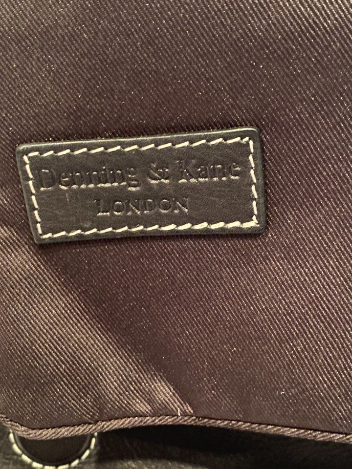 Unisex Denning & Kane Black Medium Cross Body Leather Messenger Bag ...