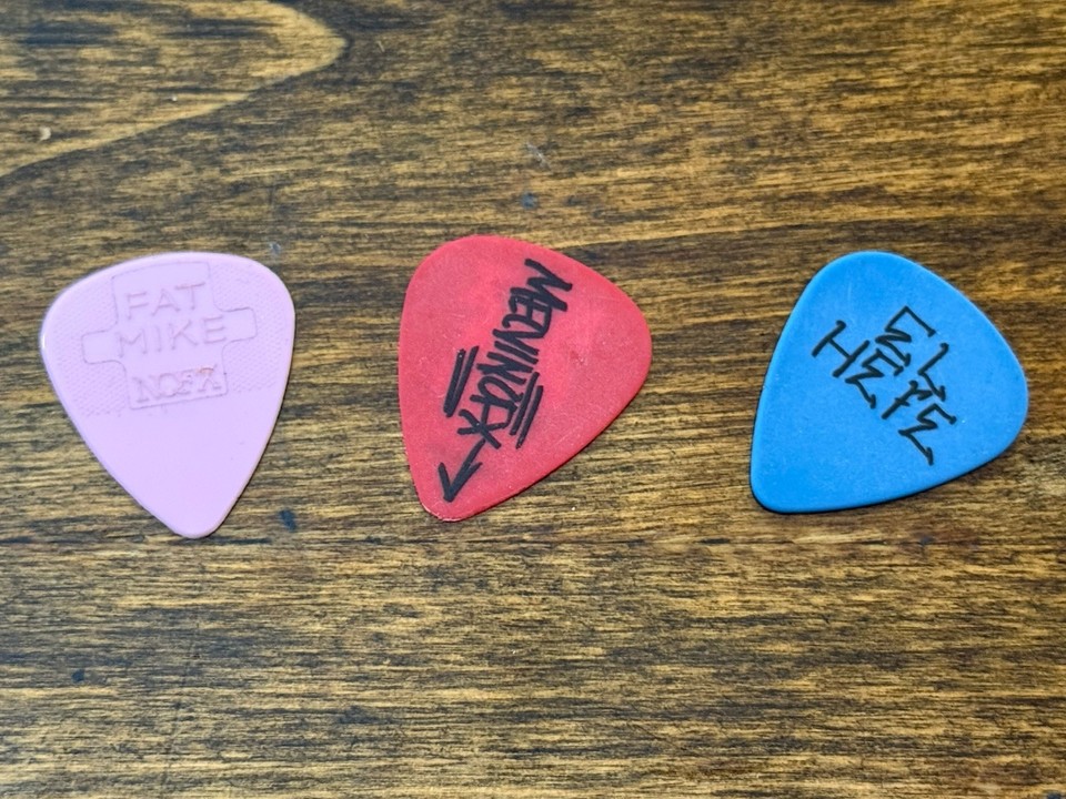 NOFX Final Tour Guitar Pick Set El Hefe Eric Melvin Fat Mike 3 Picks | eBay