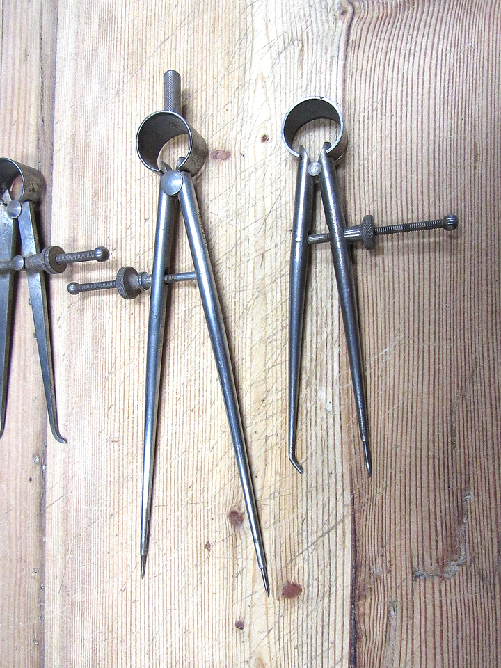 Vintage Craftsman Spring Inside, Outside Calipers & Dividers Set Lot of ...