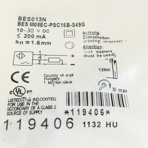 For BES013N BES M08EC-PSC15B-S49G 10-30V DC Replacement Inductive ...