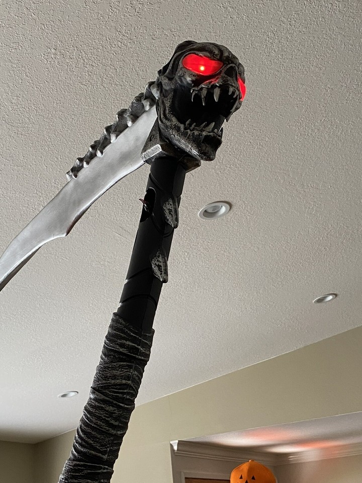 8 Ft Smoldering Reaper Of Souls Animated Animatronic Halloween - RARE ...