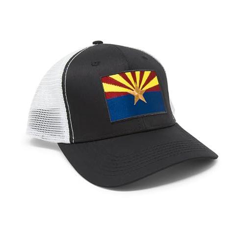Arizona Flag Hats - Snapback Trucker Baseball Hat (Black/White) | eBay