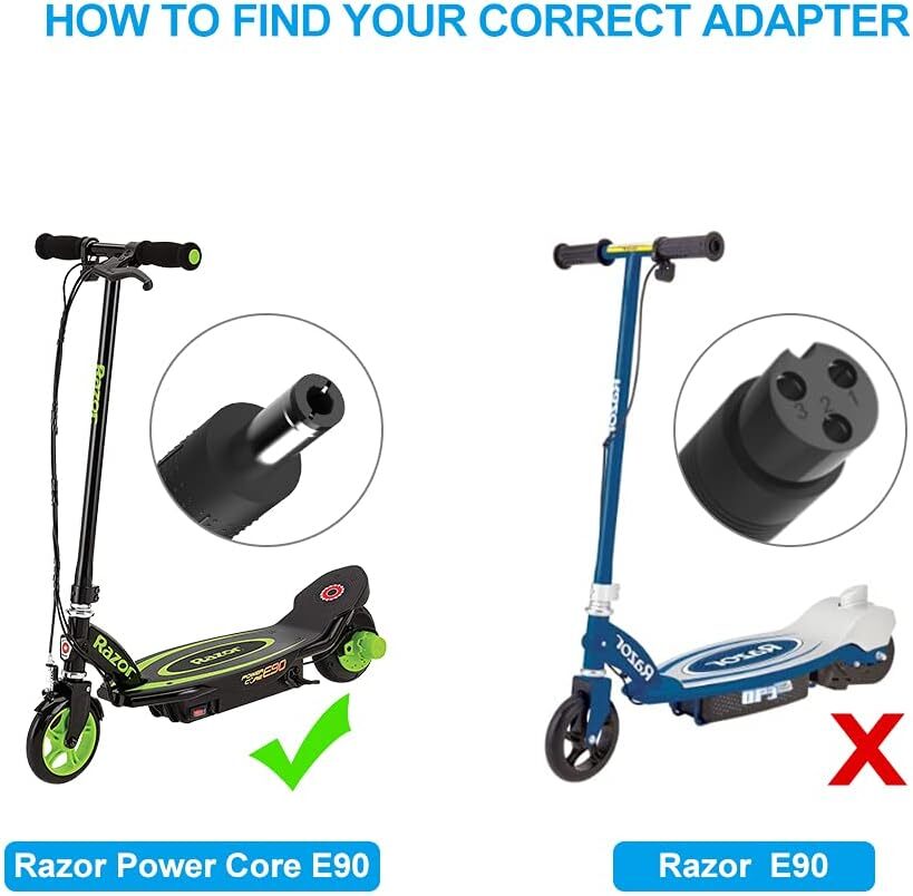 12V AC Adapter Charger For Razor Black Label E90 Electric Scooter Power ...