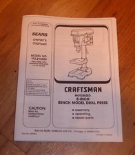 Craftsman 12 Inch Bench Drill Press for sale online | eBay
