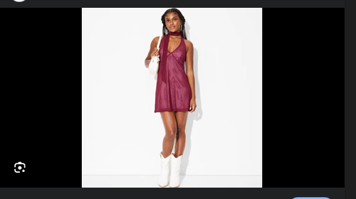 Women's Scarf Halter Mesh Mini Dress - Wild Fable - Medium - A18 | eBay