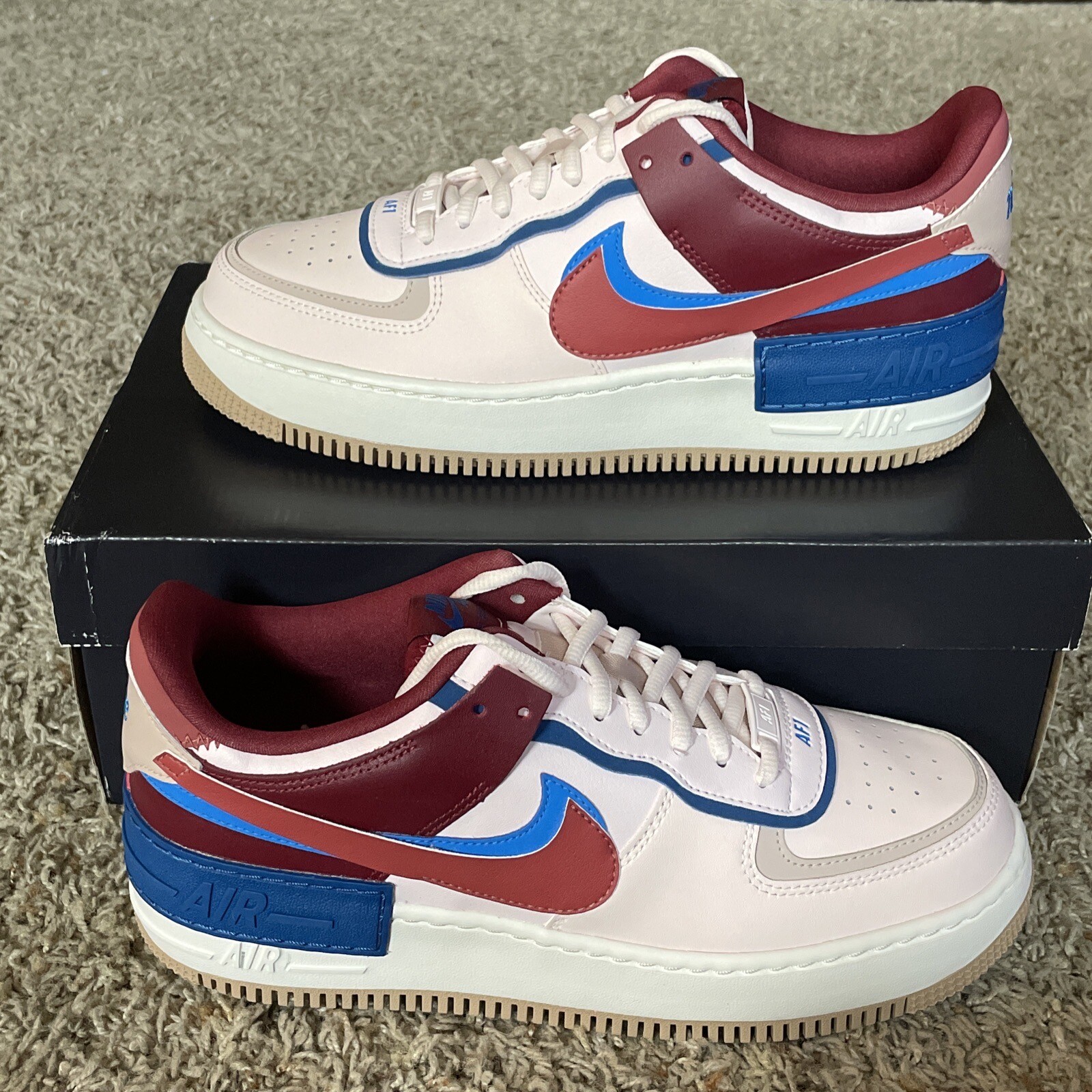 Nike Air Force 1 Shadow AF1 Sneakers (Size Womens 10.5/ Mens 9) Light ...