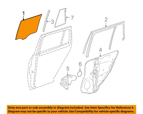 MERCEDES OEM 16-18 GLC300 Glass-Rear Door-Window-Moveable Right ...