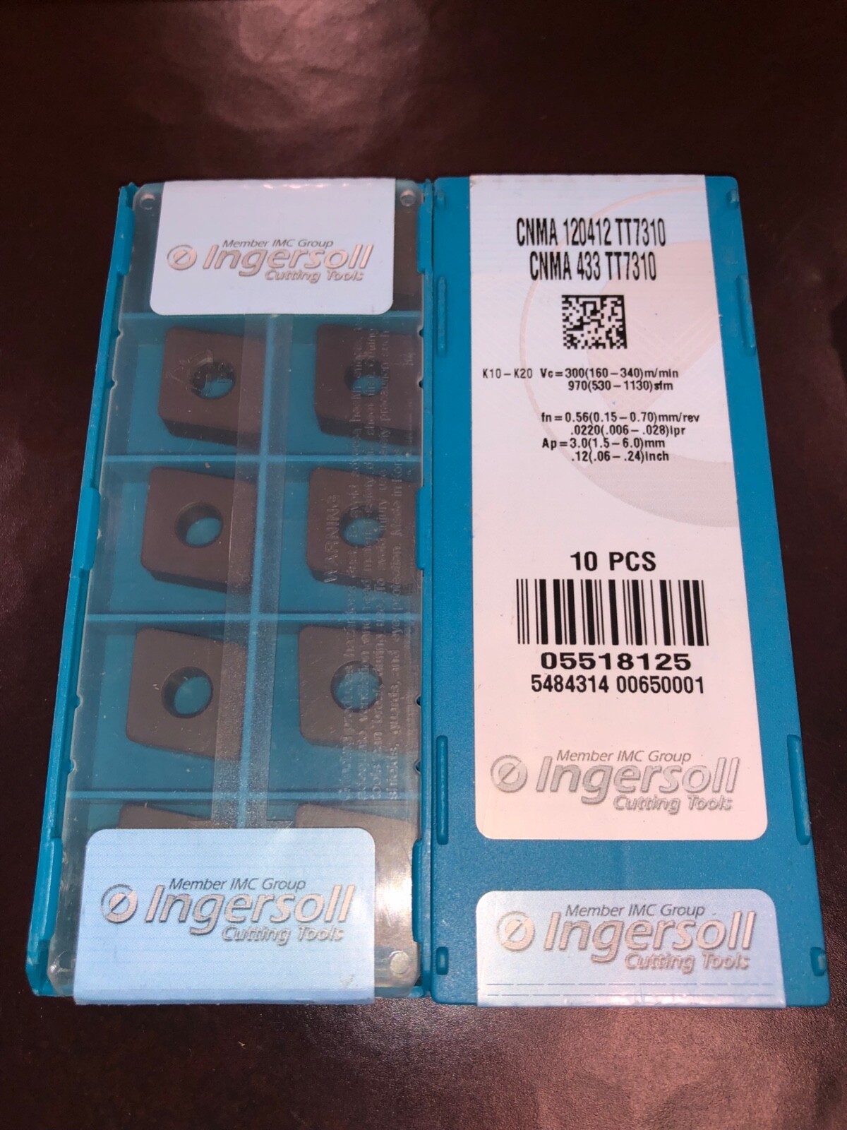 INGERSOLL CARBIDE INSERTS QUANTITY 10 CNMA 120412 TT7310 CNMG433 | eBay