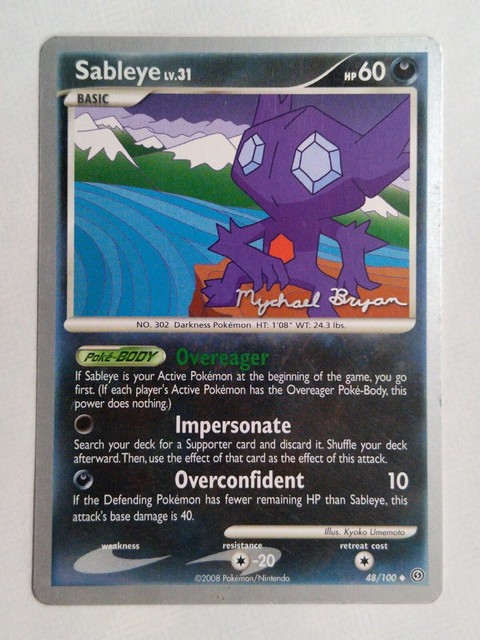 Pokémon TCG Sableye World Championship 2009 Singles 48/100 for sale ...