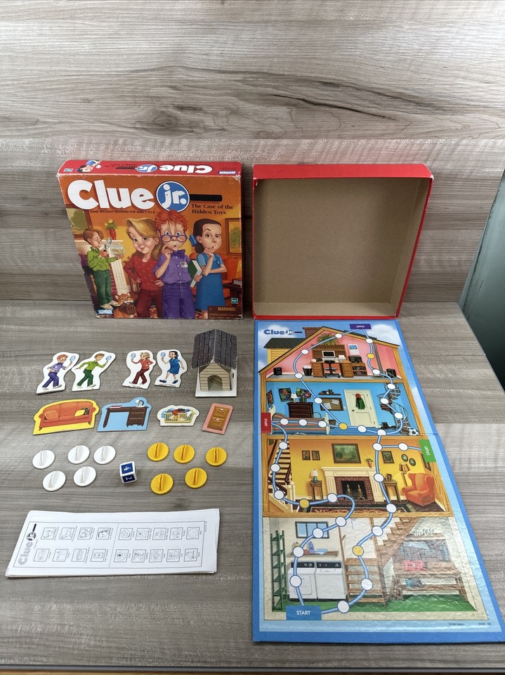 1998 VTG CLUE JR BOARD GAME AGES 5-8 - THE CASE OF THE HIDDEN TOYS ...