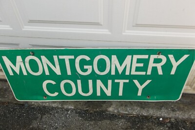 Vintage Montgomery County N.Y Obsolete 1968 county line sign | eBay