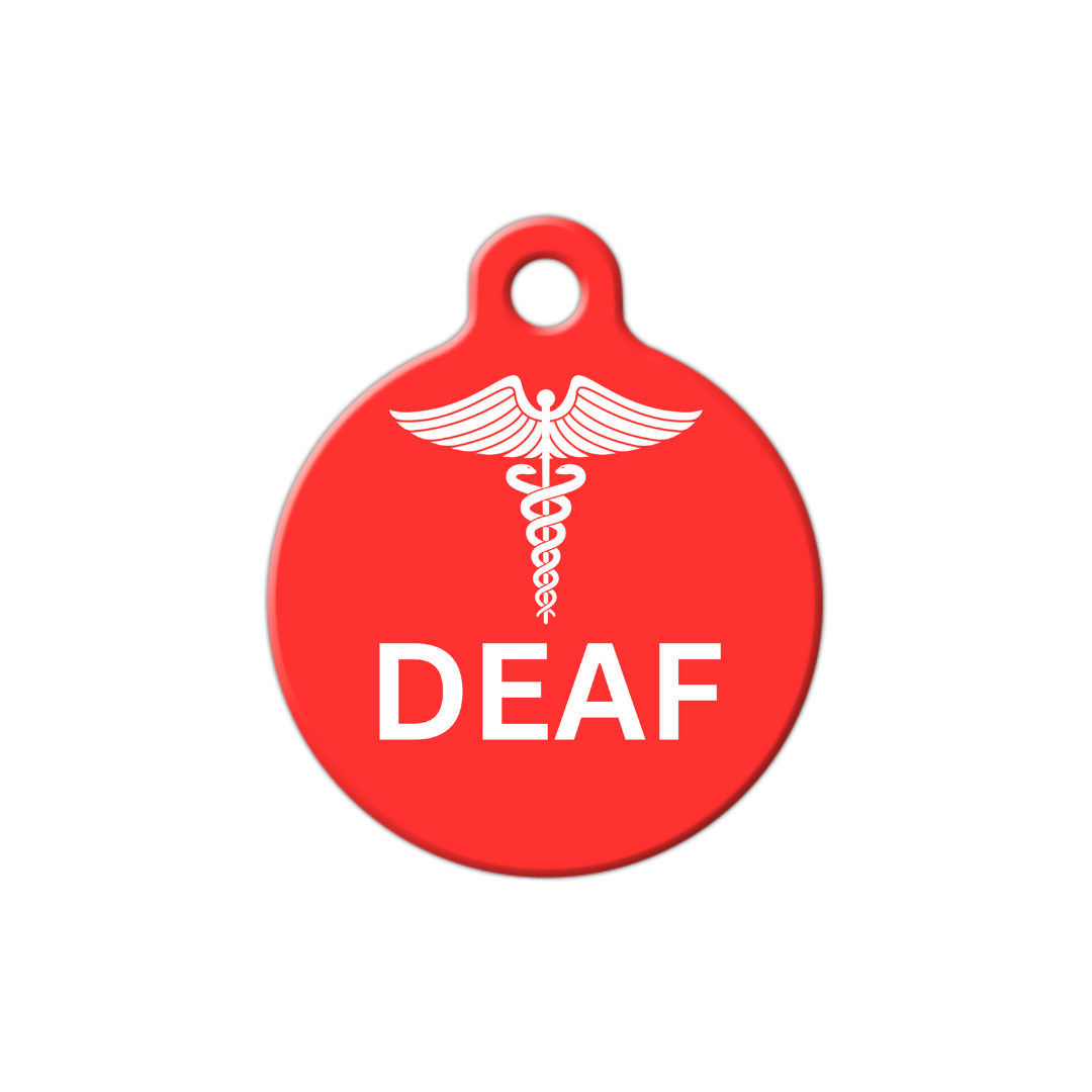 MEDICAL ALERT Blind Deaf Need Medication Pet ID Name Tag Personalised ...