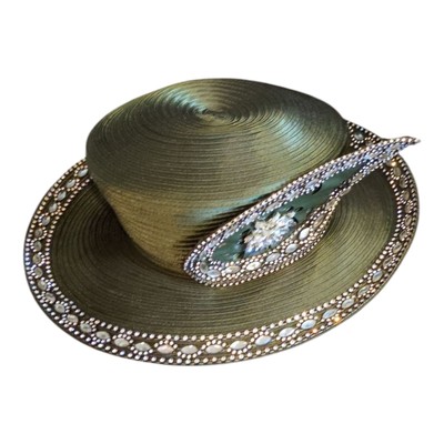 LISA RENE Women’s Hat Green Church Wedding Kentucky Derby Fancy Royal ...