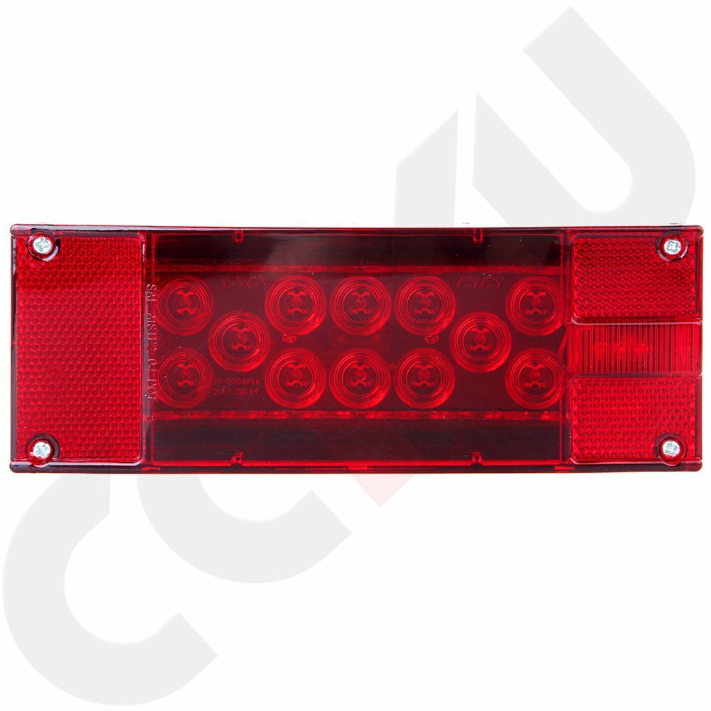 Waterproof Trailer RV Rectangle LED Light kit,Red Stop Turn Tail Brake ...