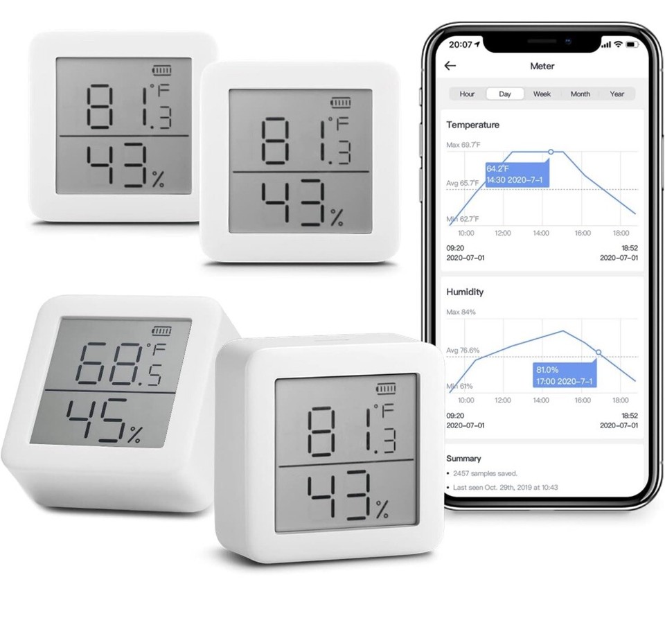 SwitchBot 4 Pack Smart Hygrometer Thermometer Bluetooth Meter. | eBay