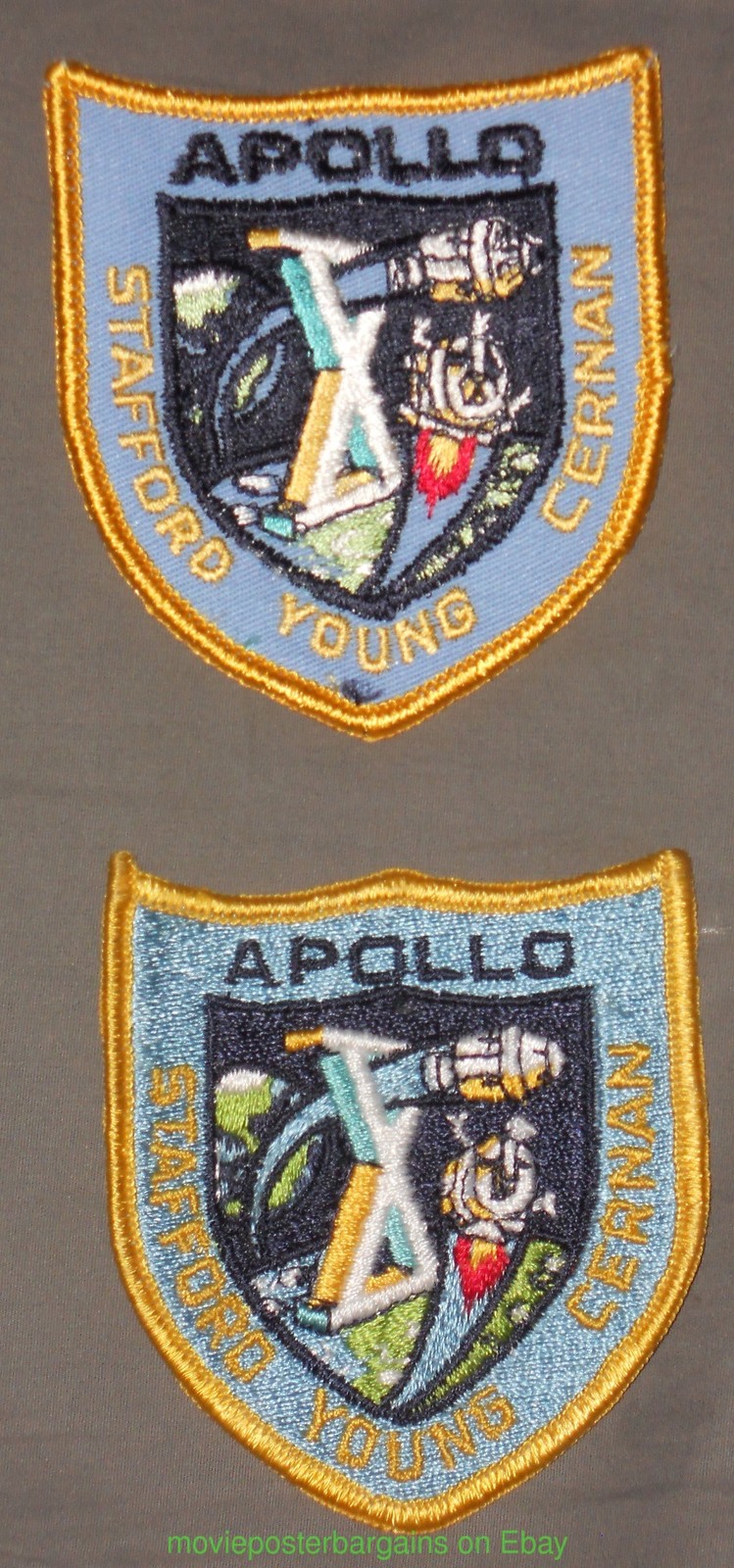 2 APOLLO 10 SPACE PROGRAM PATCH 3 Inch Near Mint Vintage 1970'S &1980's ...