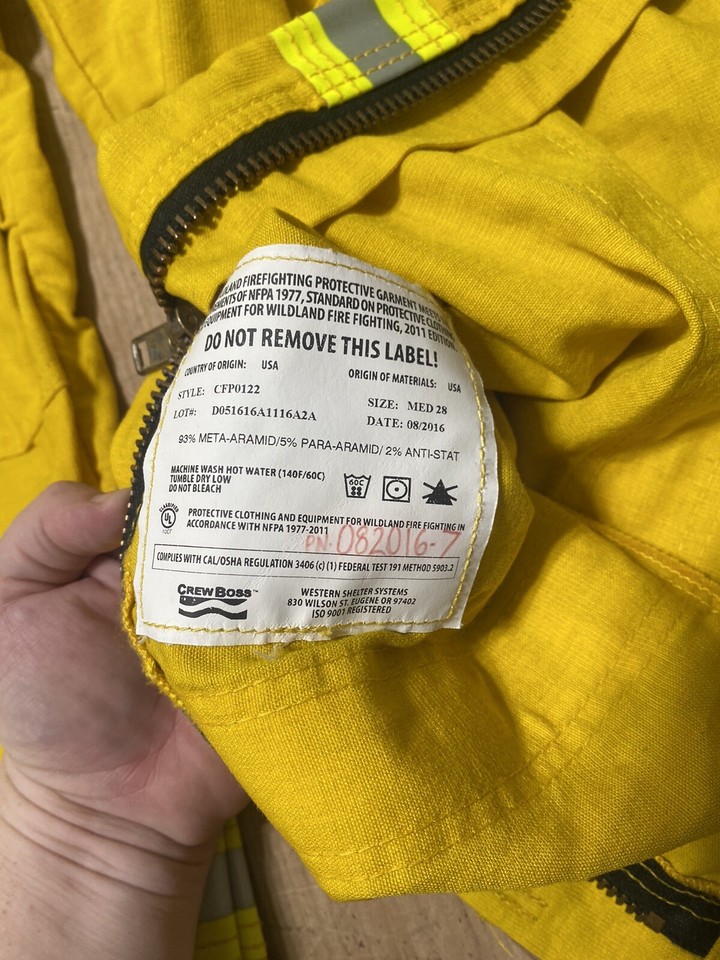 Crew Boss Nomex Wildland Fire Fighting Pants Yellow Reflective 2016 ...