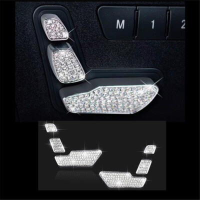 6pcs For Benz C E B ML GL GLK CLS Class Silver Bling Style Seat Buttons ...
