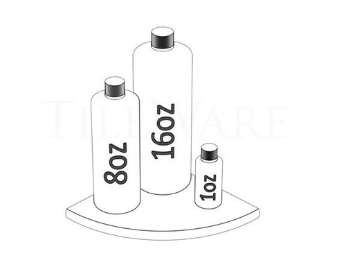 TileWare Boundless Shower Corner Shelf With Hook 6" Triangle Bathroom ...