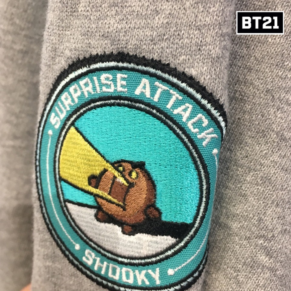 BTS BT21 Official Authentic Goods Adult Half Zip-up Sweat Shirts T ...