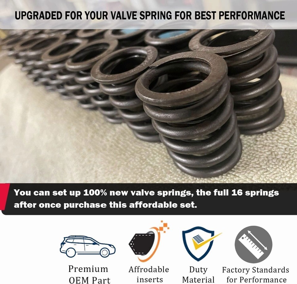 PAC 1219 Beehive Valve Springs Set of 16 Up to .625" Lift Cam Gen III ...