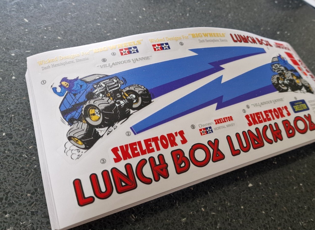 Skeletor theme vinyl stickers fits Tamiya Lunch Box | eBay