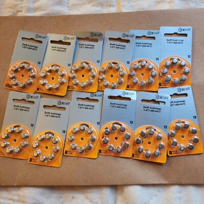 Rayovac Xcell Size 13 Zinc Air Hearing Aid Batteries 96 total 12-8 ...