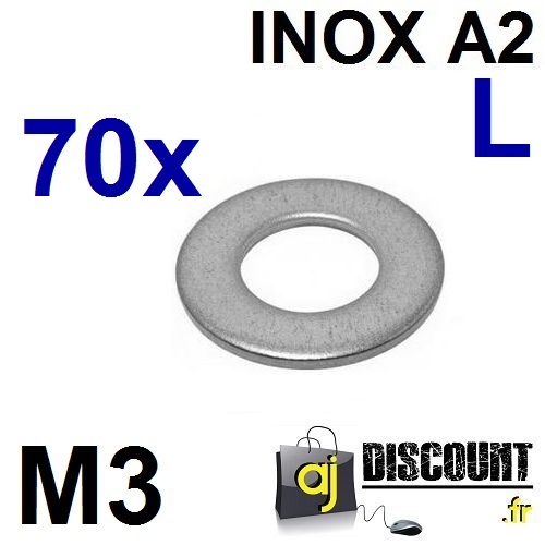 70x Rondelle plate - M3 - Large L - INOX A2 | eBay