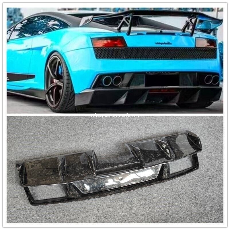 FIT FOR LAMBORGHINI GALLARDO 550 560 570 FORGE CARBON FIBER REAR BUMPER ...