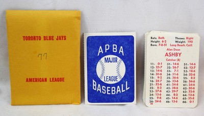1977 APBA MLB Baseball 26 Player Card Set Toronto Blue Jays | eBay