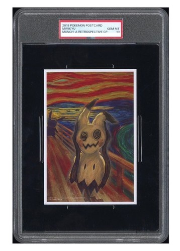 PSA 10 Mimikyu The Scream Postcard Munch A Retrospective Pokemon 2018 ...