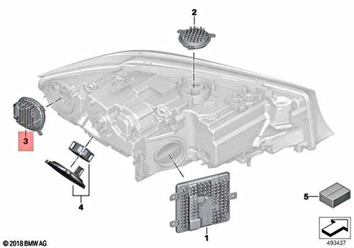 Genuine BMW G20 318d 320d LED module for Turn Signal DRL Right ...