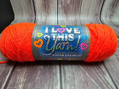 I Love This Yarn! Single Skein Neon Orange NEW | eBay