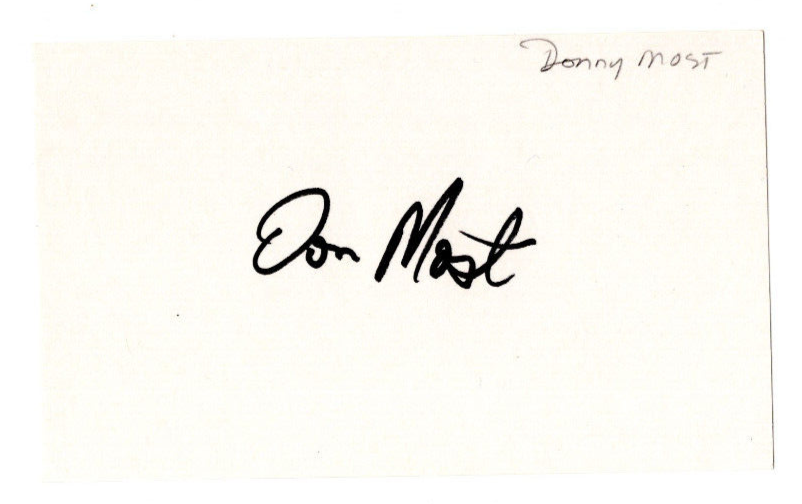 Don Most Signed Index Card /Autographed Actor Happy Days | eBay