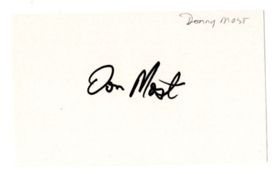 Don Most Signed Index Card /Autographed Actor Happy Days | eBay