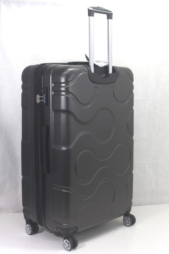 26" EXPANDABLE ABS Hard Shell Large Suitcase Spinner 4 Wheels Luggage ...
