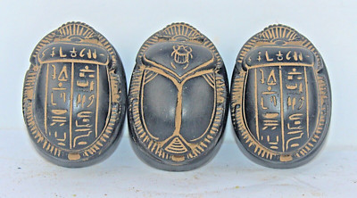 Rare Ancient Egyptian Antiques 3 Scarabs For Protection BC Egyptian ...