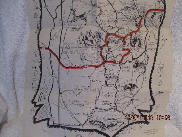 1950 Souvenir Ad Duhamel's Trading Post Sioux Indian Dance With Black ...