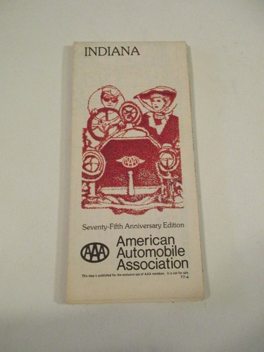 1977-1978 AAA Indiana State Highway Travel Road Map | eBay