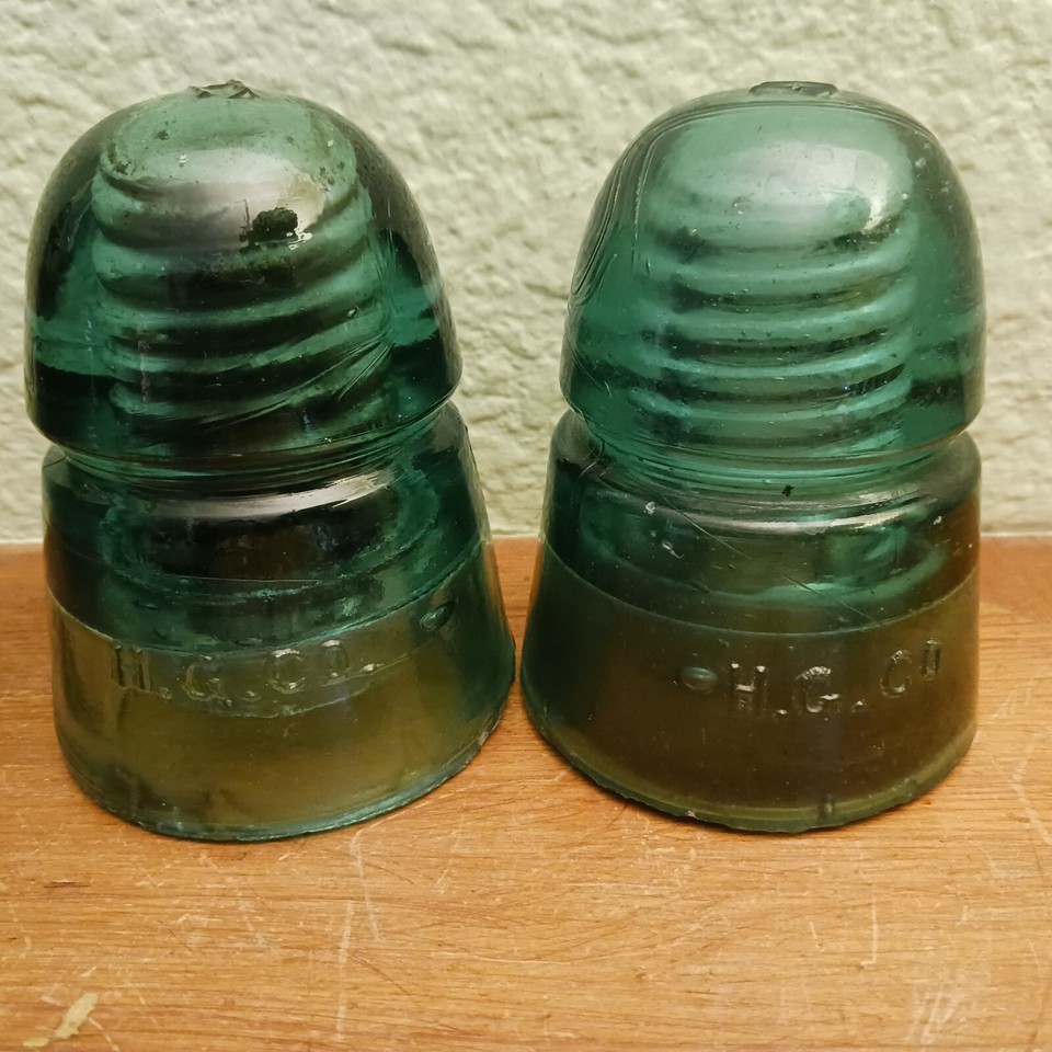 Vtg Blue Glass Electric Insulator, Hemingray, Beehive Style, H.G.CO. | eBay