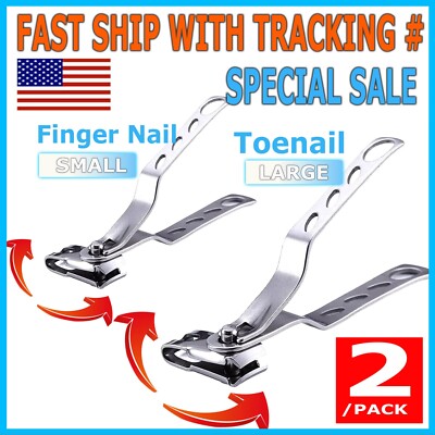 2X Toenail Clippers for Thick Ingrown Toe Nail Heavy Duty Precision ...