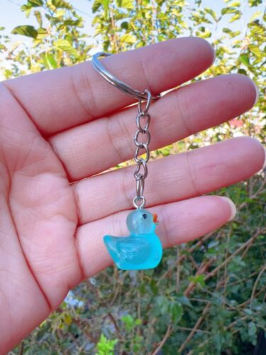 Blue Ducky Keychain, Luminous Duck Keychain Silver, Duck Charm | eBay