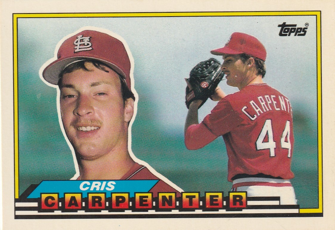 FREE SHIPPING-MINT-1989 Topps Big Cris Carpenter #307 PLUS CARDINALS ...