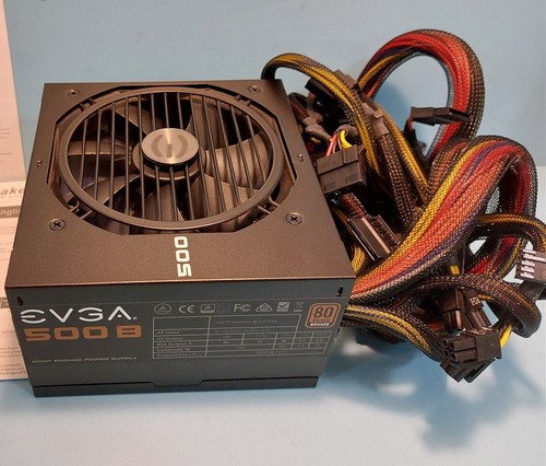 EVGA 500 B 500 WATT 80 PLUS BRONZE POWER SUPPLY UNIT FOR PARTS OR ...