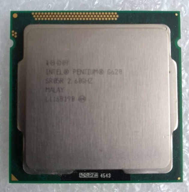 Intel Pentium G620 (3M Cache 2.60 GHz) Desktop PC CPU SR05R Socket 1155 ...
